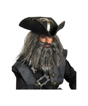 Black Beard Hat - Adult Hat Deluxe - at Wonder Costumes