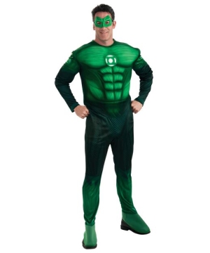 Adult Green Lantern Hal Jordan Muscle Movie Costume