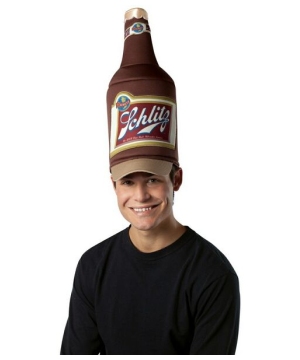Adult Schlitz Beer Bottle Hat - Halloween Costumes