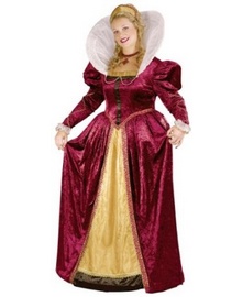 Elizabethan Queen Adult Costume Plus Size - Elizabetth Halloween Costumes