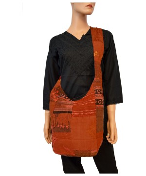 Rajasthani Patch Work Red Shoulder Bag - Accessories