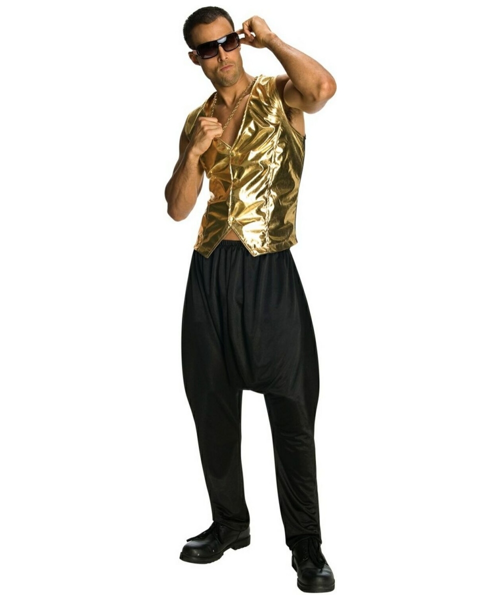 Black Mc Pants Adult Costume - 1980s Men Costumes