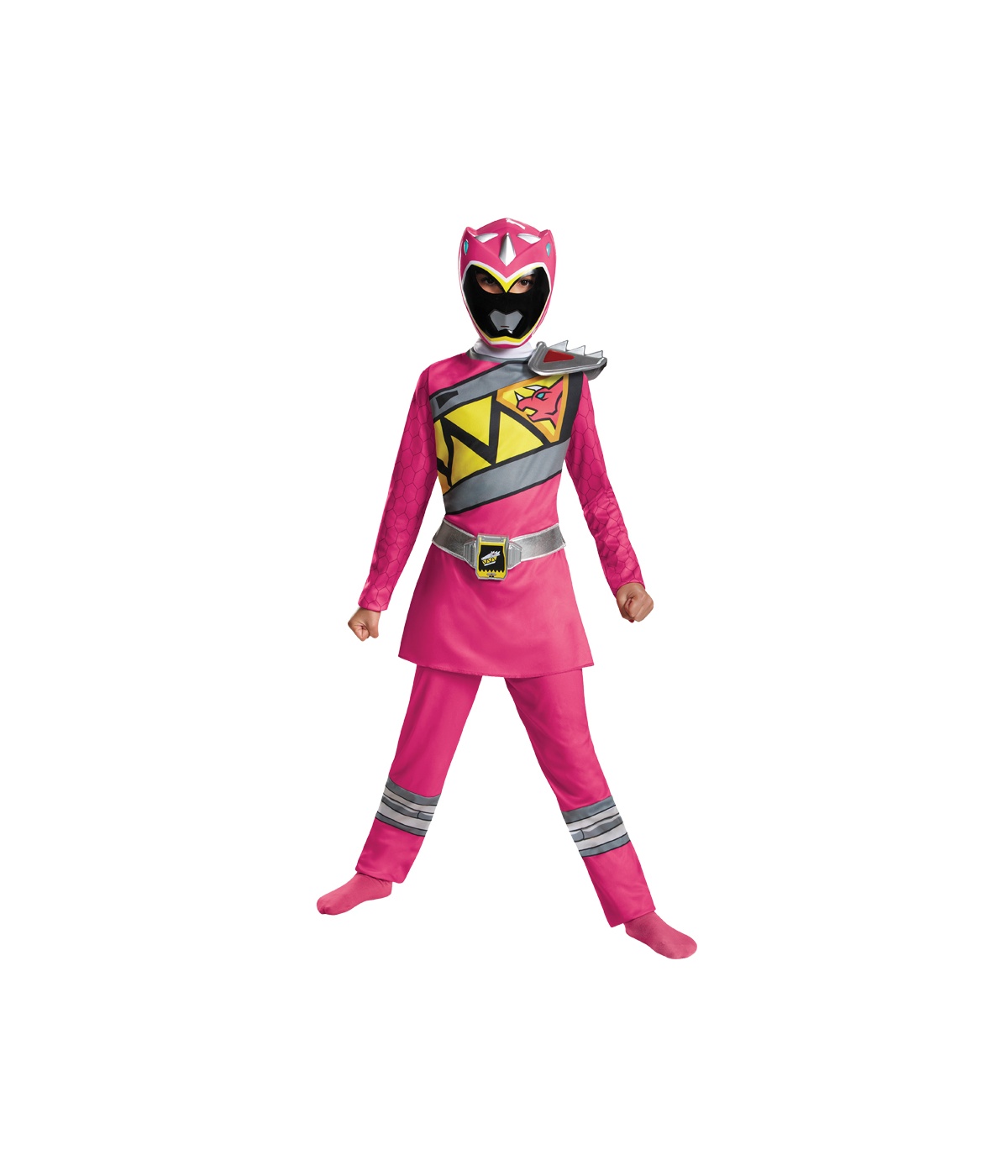 Kids Power Rangers Dino Classic Pink Ranger Girls Costume