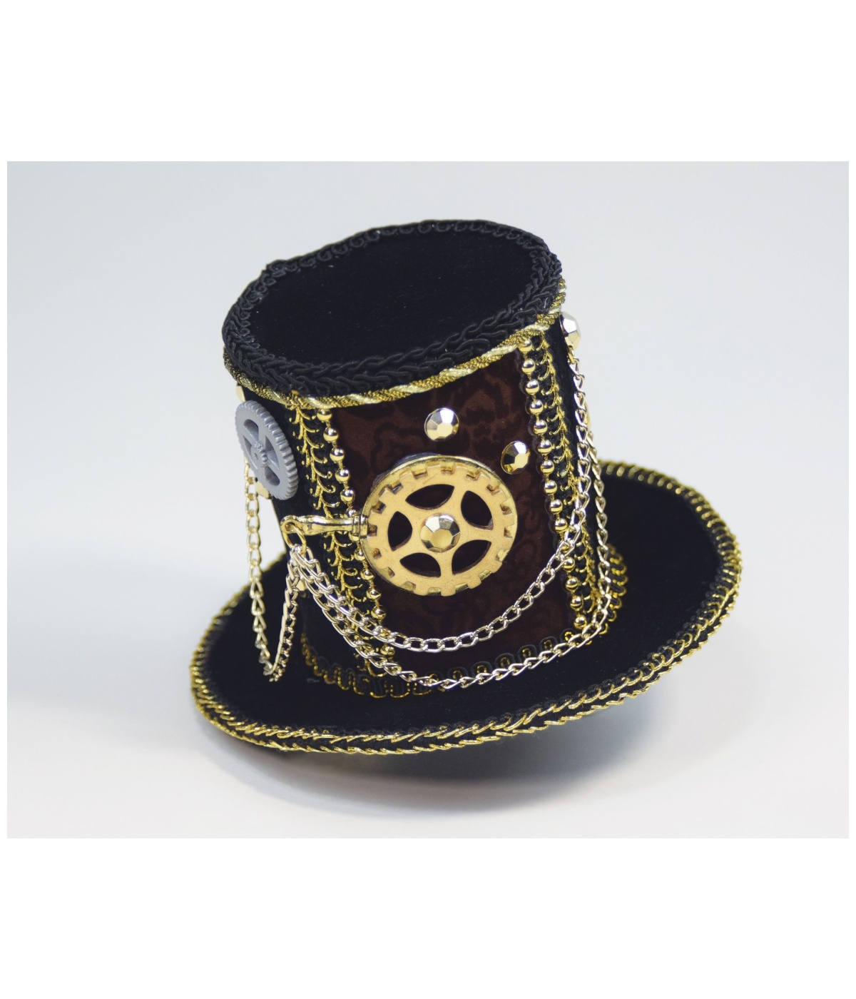 Steampunk Chain and Wheel Style Mini Hat - Hats