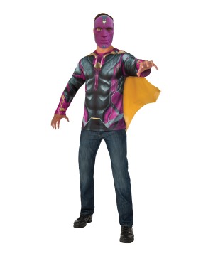 Civil War Vision Shirt Cape and Mask Set - Superhero Costumes